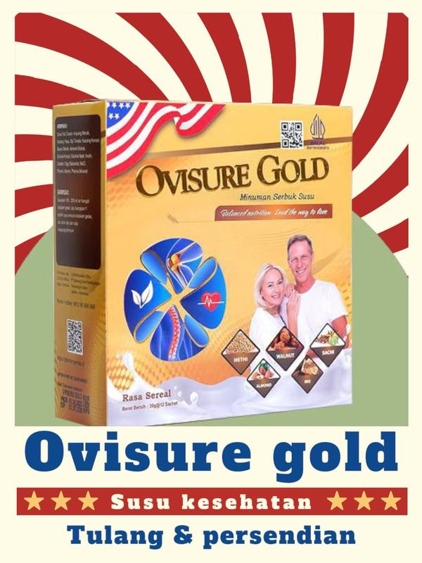 OVISURE GOLD MILK SUSU VITAMIN TULANG DAN SENDI 1 BOX 12 SACHET - Shop ...