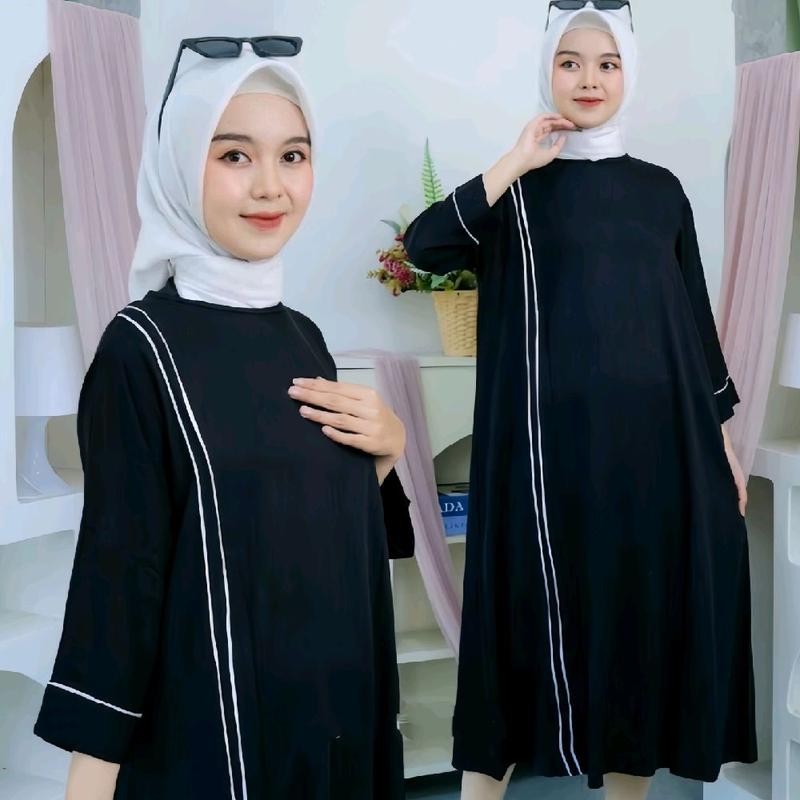 Karina Dress Daster Midi Matt Rayon Twill Premium Dress Panjang - Shop ...
