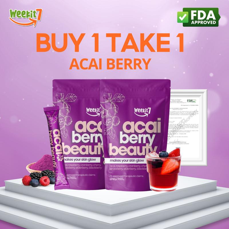 【Buy 1 Take 1】WeeKit7 Acai Berry beauty Powder 7 in 1 Mixed Berries ...