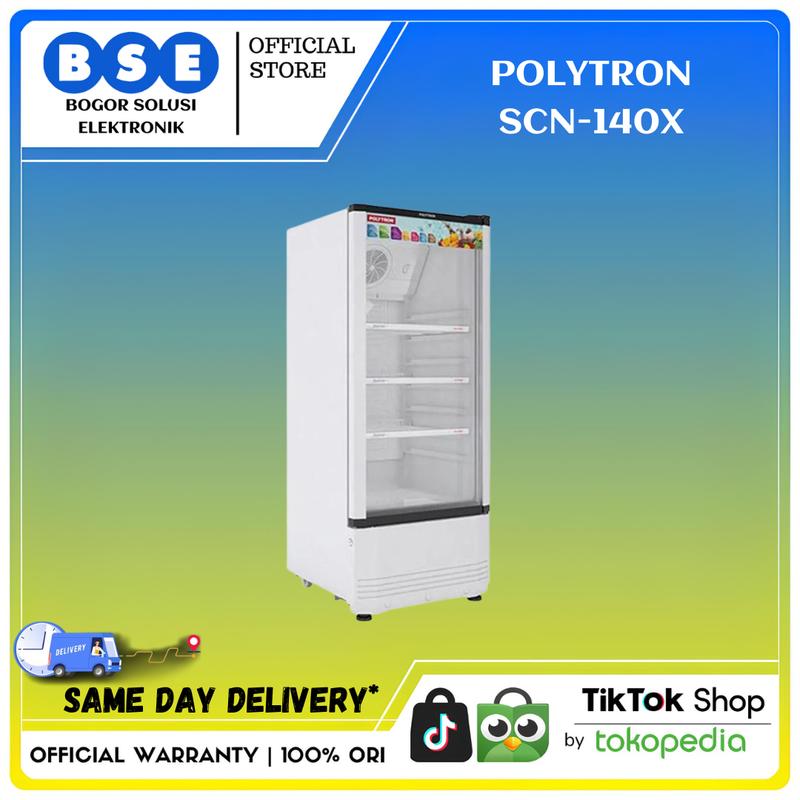 POLYTRON KULKAS SHOWCASE | SHOWCASE 3 RAK - 165L | SCN140 | SCN140X ...