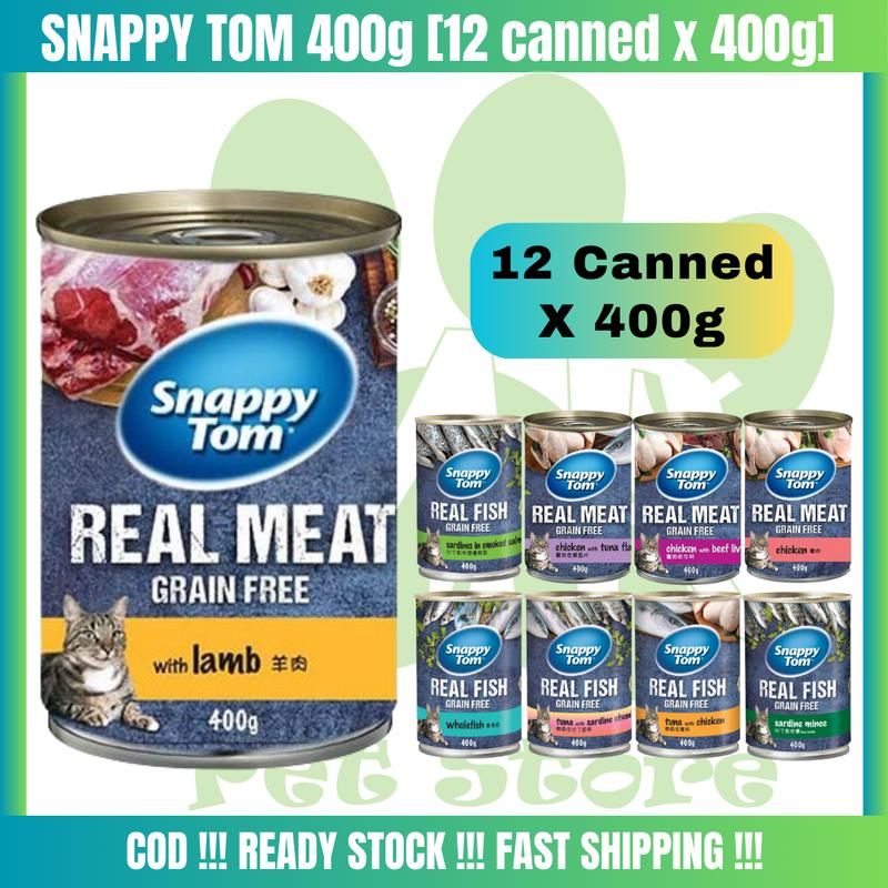 Snappy Tom Can 400G Cat Pet Wet Food [12 Canned x 400g] - TikTok Shop ...