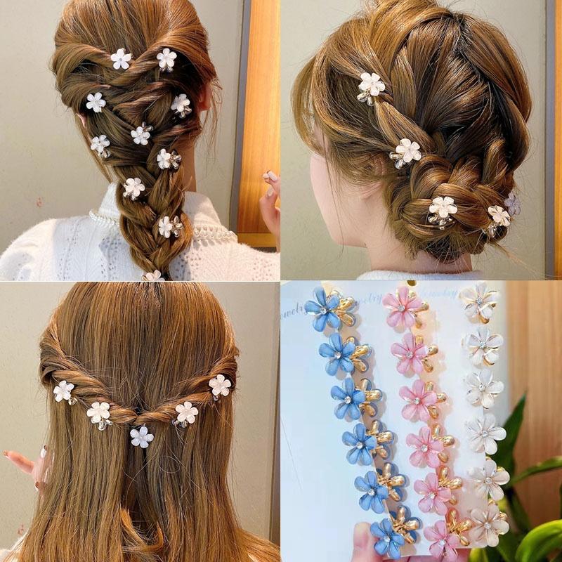 Set klip rambut Korea untuk gadis manis, 10 helai, Bunga min - TikTok ...