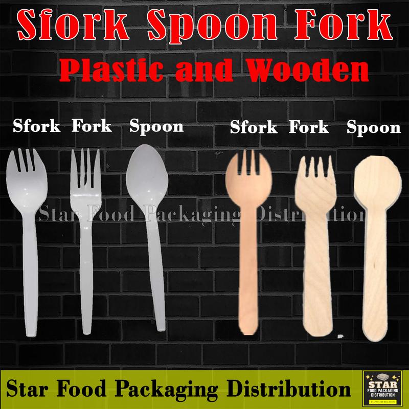 25pcs per Pack Disposable Utensils Sfork Fork Spoon plastic - TikTok ...