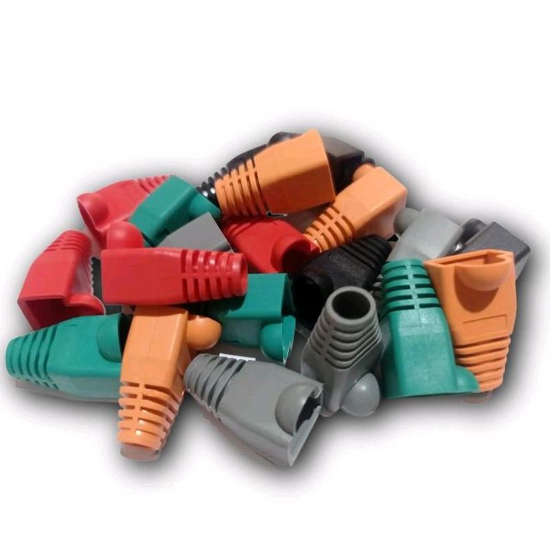 20pcs: RJ45 RUBBER BOOT PROTECTOR ASSORTED COLOR ONLY Cat 6 Cat ...