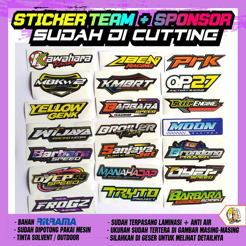 stiker bengkel glosy BIJIAN / sticker balap / sticker team balap - Shop ...
