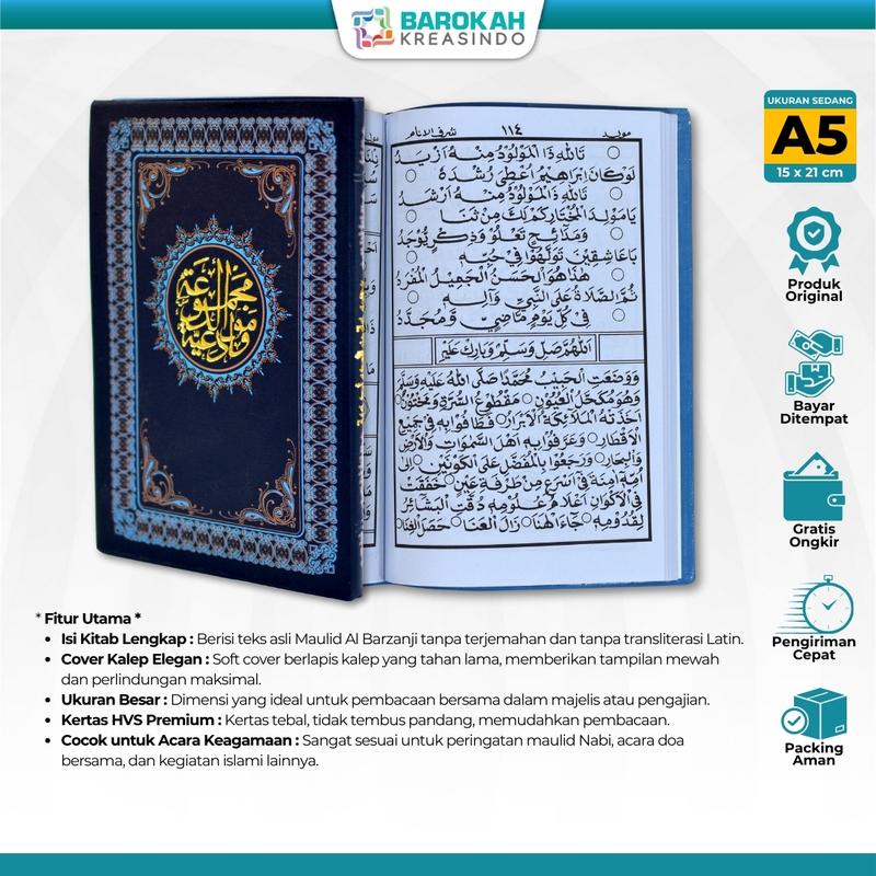 Buku Kitab Rawi Barjanji Cover Kalep Besar Kertas Hvs Kitab Rawi - Shop ...