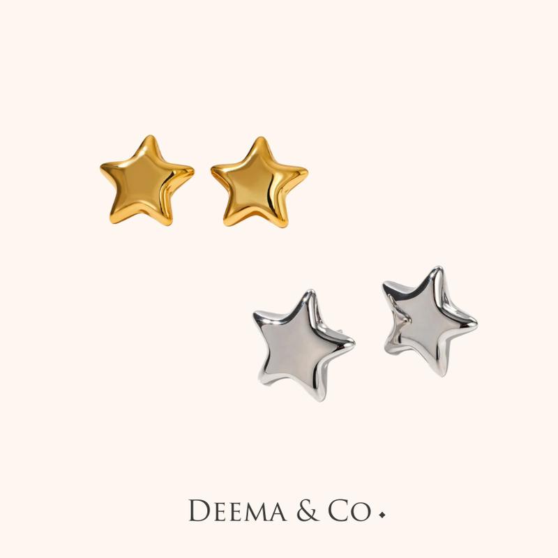 Deema & Co - Danica Star Ear Studs (Tarnish Free) hypoallergenic ...