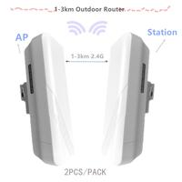 Jual 2 pieces 1-3 km 300 Mbit open router CPE 2.4G wireless access ...