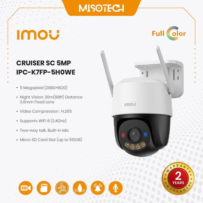 Promo Imou Cruiser SC 5MP 3K Wireless CCTV IP Pan-Tilt Outdoor WiFi 6 ...