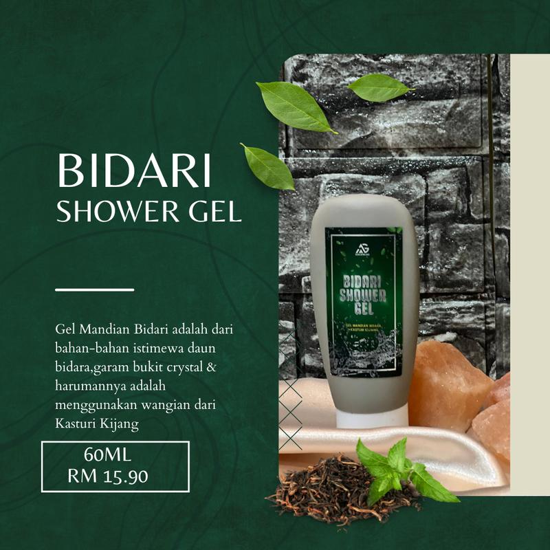 Shower Gel Mandian Bidari Aura Gemilang dengan Daun Bidara, Garam ...