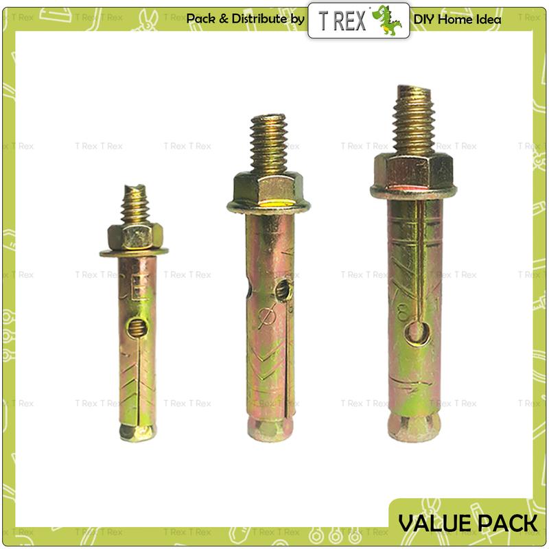 T Rex DIY Wall Plug / Sleeve Anchor Bolt / Sleeve Anchor Expansion Bolt ...
