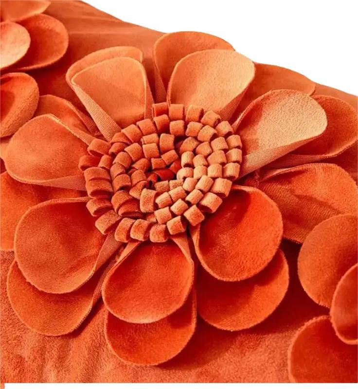 Sarung Bantal Baldu, Reka Bentuk Bunga Tiga Dimensi, Bunga Bersulam ...