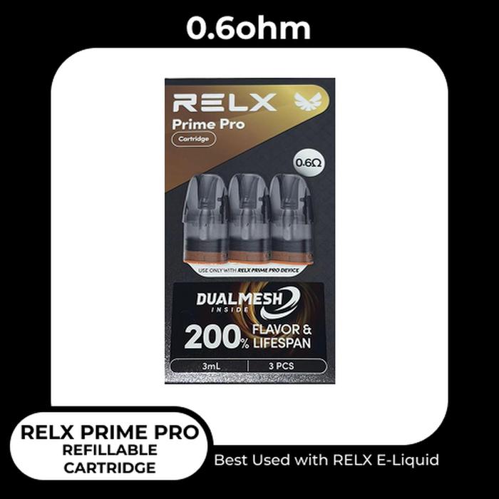 Jual Cartridge Relx Prime Pro 0.6 OHM Dual Mesh 3ML Pod Replacement by ...