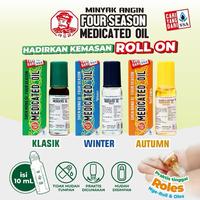 Promo Minyak Angin Four Season Medicated Oil Roll On 10ml Pilihan Aroma ...