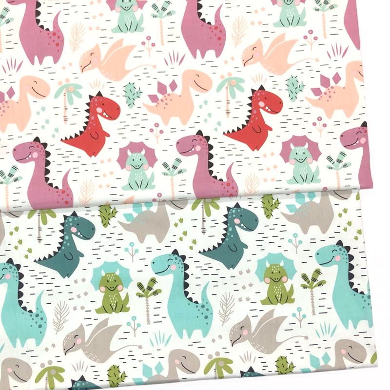 Kain Comb Cotton Corak Dinosaur / Dino Design Combed Cotton Twill Woven ...