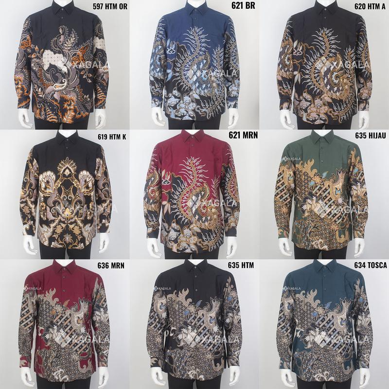 KEMEJA BATIK printing ALISAN PRIA SlimFit VOL4 panjang Baju batik ...