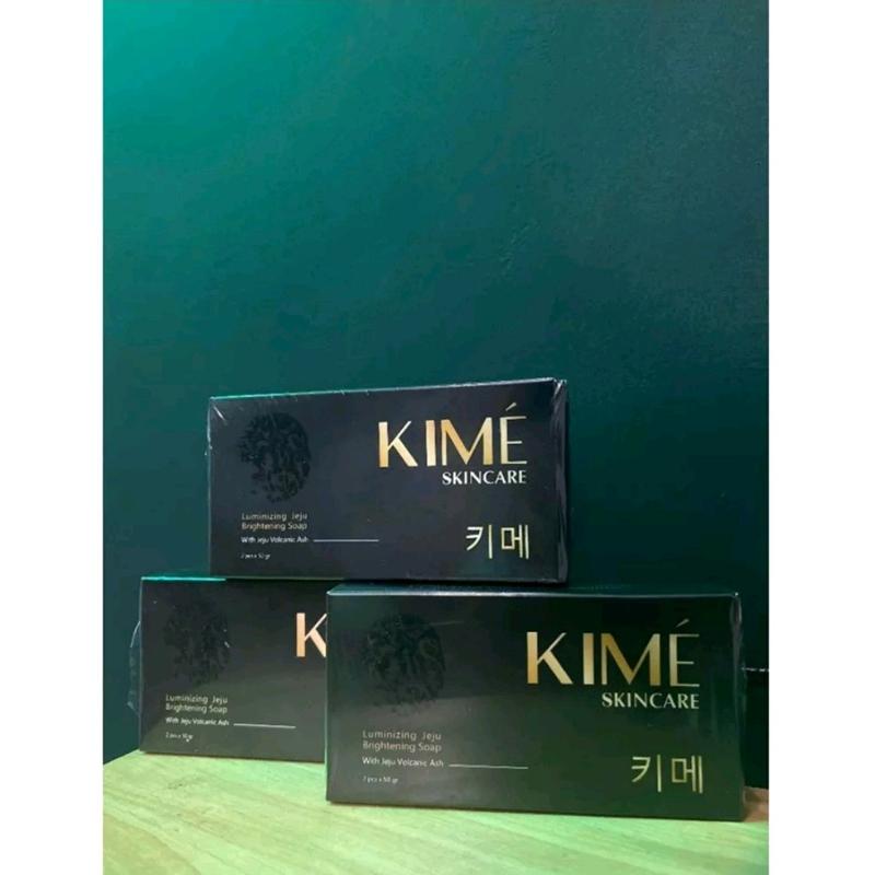 1 Box Sabun Kime Skincare Brightening Soap Luminizing Jeju Volcanic Ash ...