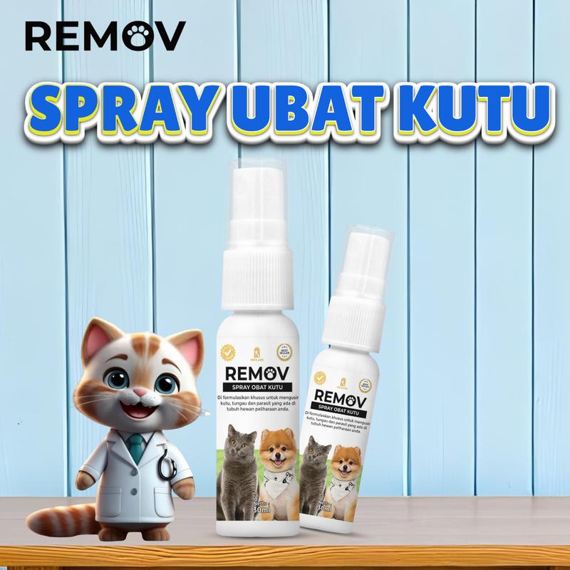 Remov Spray Kutu Kucing 30ml | Flea Treatment Spray 30ml - TikTok Shop ...