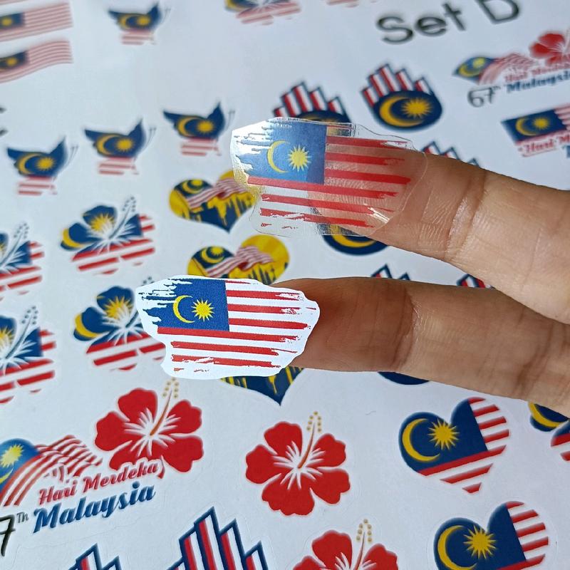 Sticker Pipi Merdeka, Bendera Malaysia, Waterproof 30pcs/set - TikTok ...
