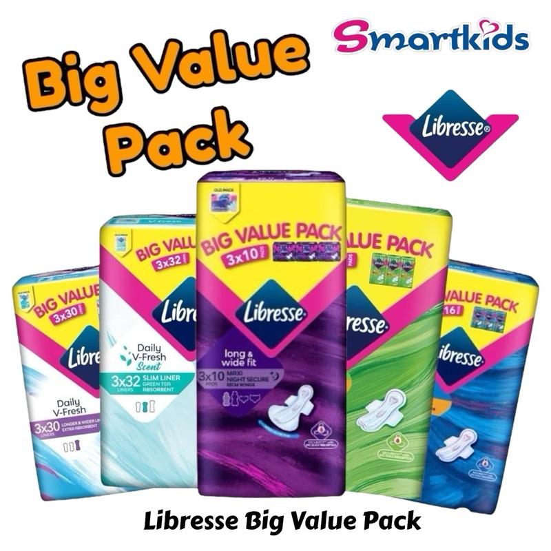 Libresse Big Value Pack Wings Non Wings Slip fit Liner Maxi Fit ...