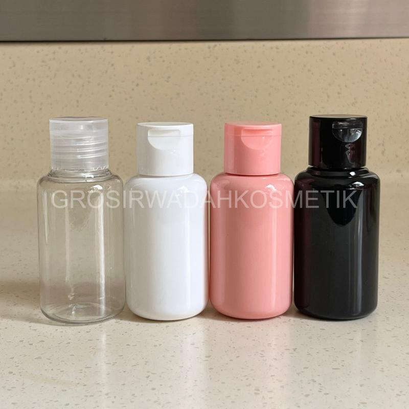 Botol PET 70ml Tubular Putih BENING PINK Tutup Fliptop Botol PET 70ml ...