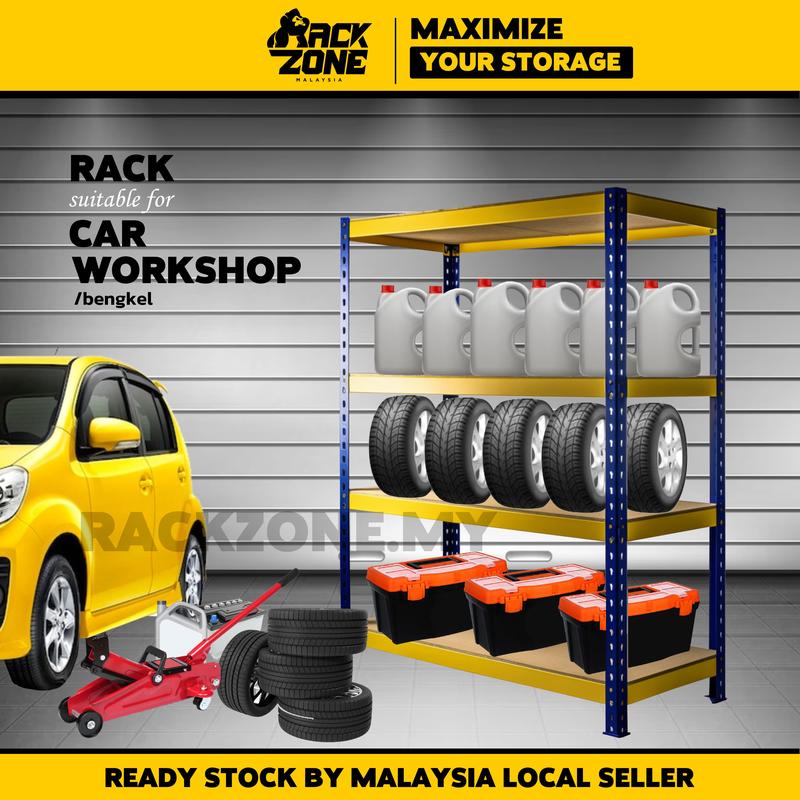 RackZone Rak Besi Bertingkat Yellow Blue 4 Level Boltless Rack - TikTok ...