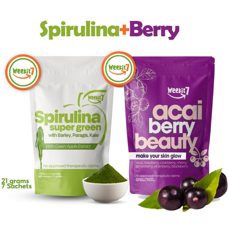 【Buy 1 Take 1】【Berry+Spirulina】Weekit7 Acai Berry powder and - TikTok ...