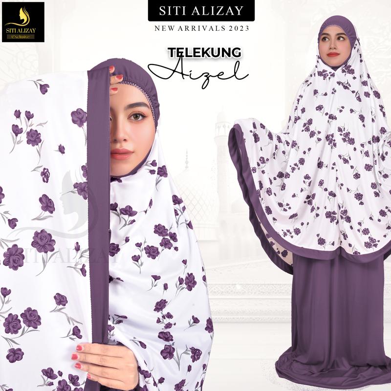 Telekung Viscose Bunga Aizel premium By Aura Telekung - TikTok Shop ...