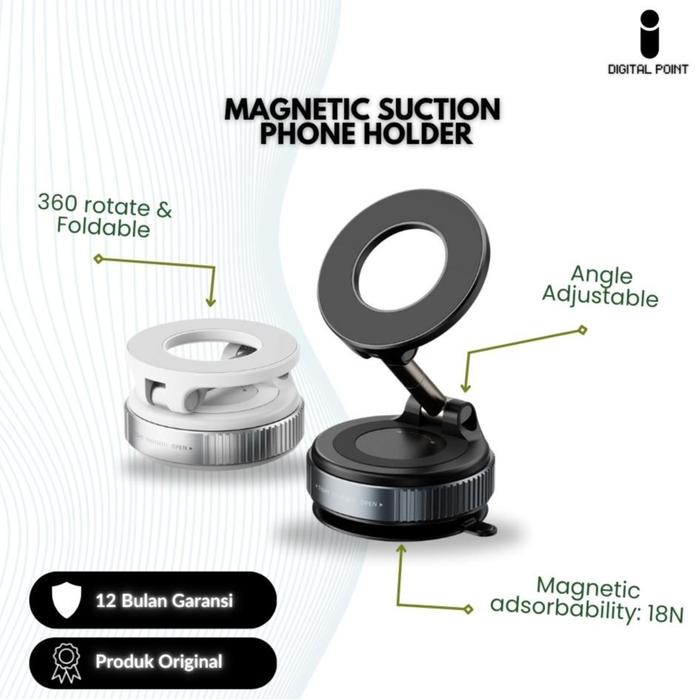 Promo Vacuum Suction Phone Holder Snanlen 360 Magnetic Suction Phone ...