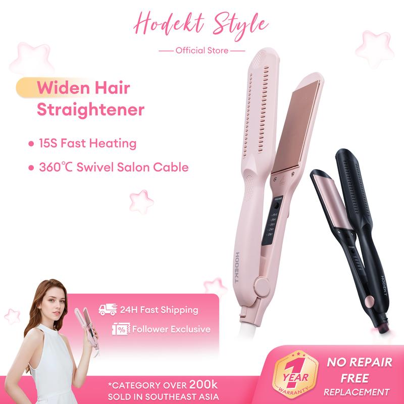 HODEKT live Widen Hair Straightener Professional Flat Iron Hair ...