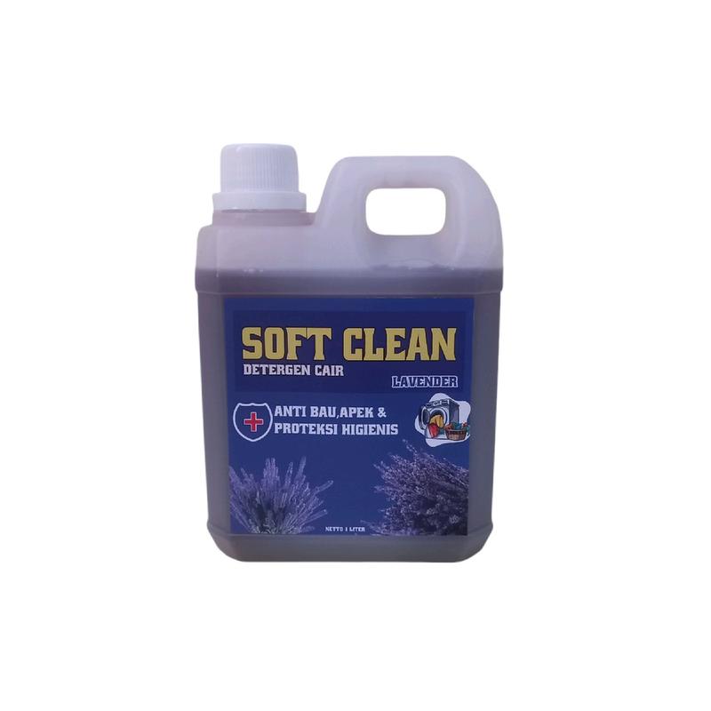 DETERGEN CAIR SOFT CLEAN LAVENDER 1 LITER, liquid detergent laundry ...