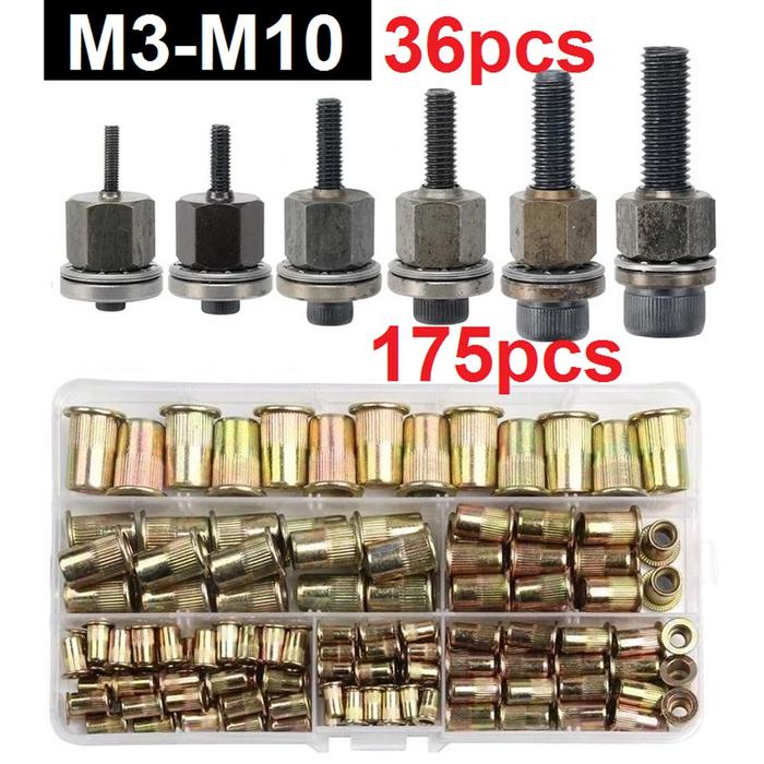 Jual Mur Rivet Nut Rivnut Kuning Besi Carbon Steel Nutsert Tanam Insert ...