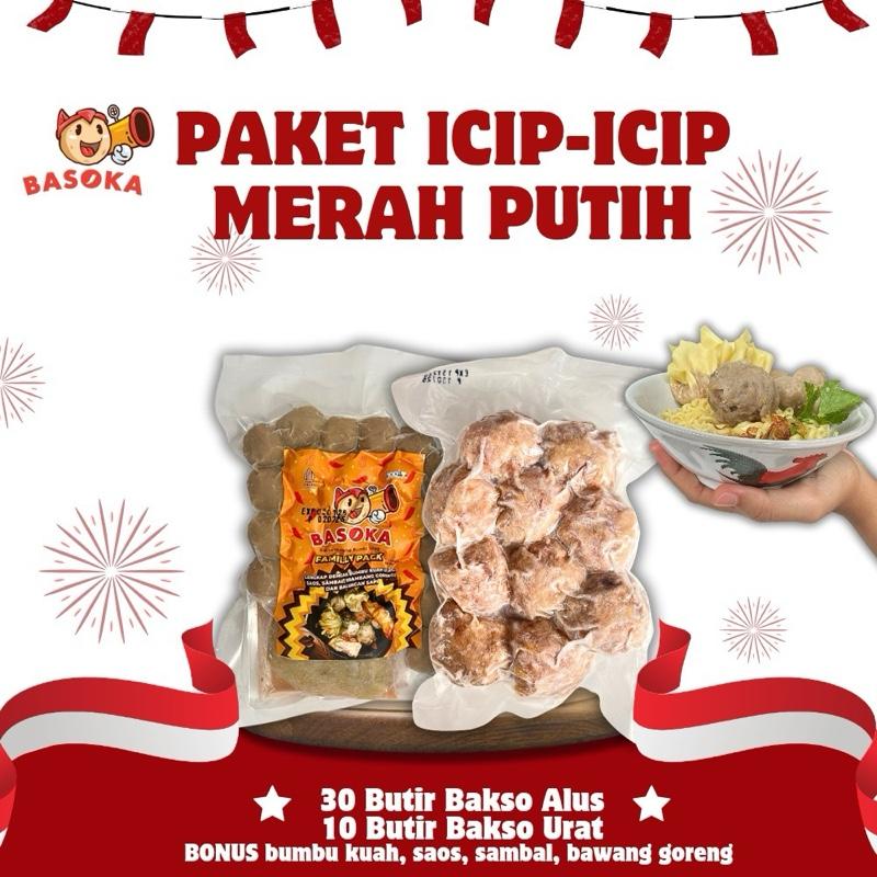 Baso frozen Khas Malang Urat jumbo + baso alus komplit bumbu kuah ...