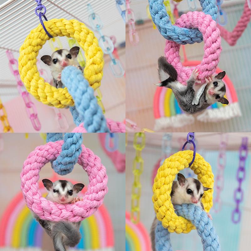 Mainan Tali Memanjat Hamster, Aksesori Sangkar Glider Gula, Mainan ...