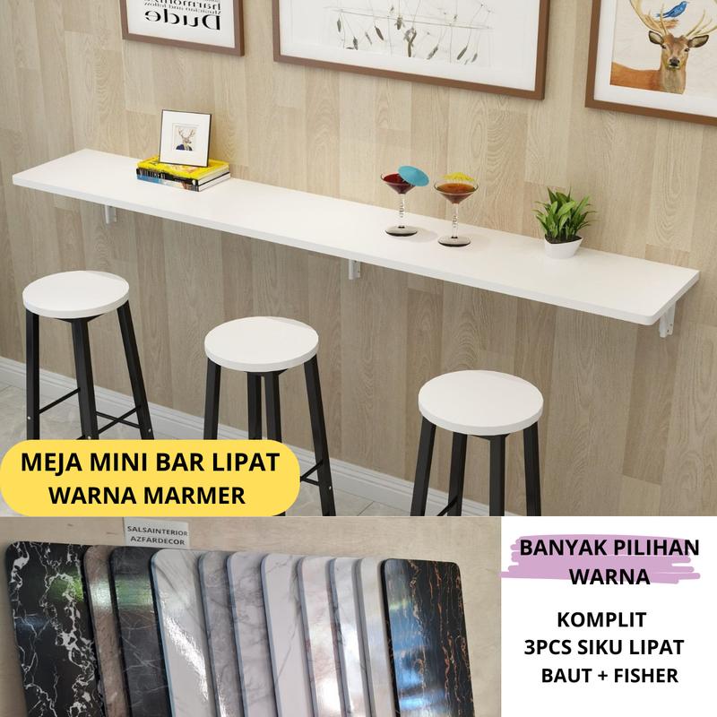 MEJA MINI BAR lipat dinding meja cafe coffe shop WARNA MARMER Furniture ...