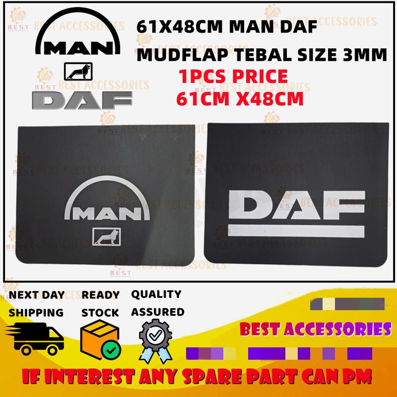 61X48CM MAN DAF MUDFLAP TEBAL SIZE 3MM 1PCS HIGH QUALITY - TikTok Shop ...