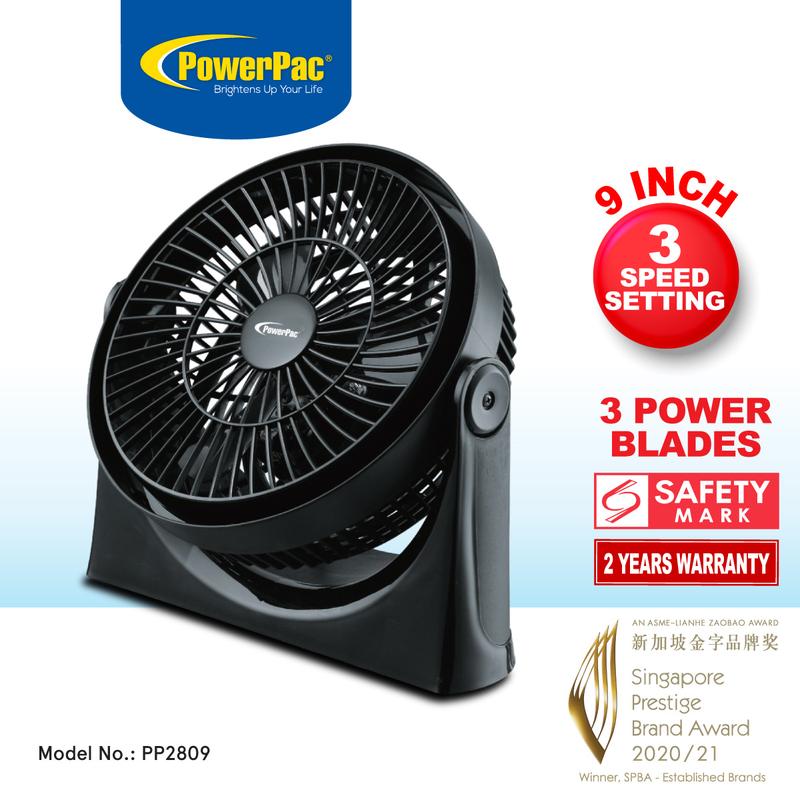 PowerPac Air Circulator Fan, High Velocity Fan, Desk Fan 9 inch ...
