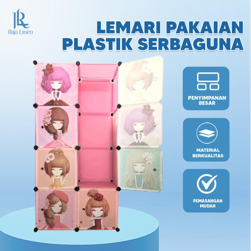 RAJA LINEN- Lemari Plastik Portable 8 Pintu Anti Rayap dan Tahan - Shop ...
