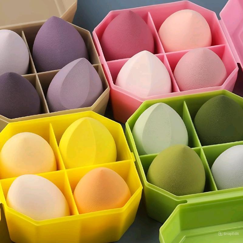 4 Pcs + Box Spons Make Up Beauty Blender Make Up Spons - Shop | Tokopedia