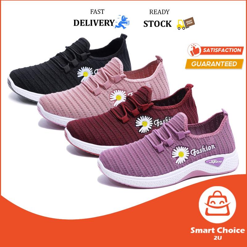 SmartChoice* Sneaker Wanita Corak Bunga Daisy Kasut Sukan Fesyen ...
