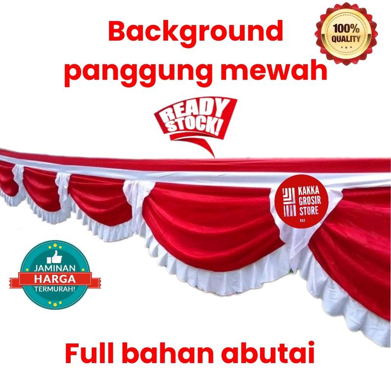 Bendera Background / Backdrop Merah Putih Bahan Kain Premium 10 ...