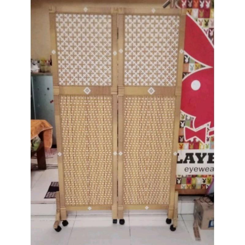 Partisi Ruangan Rotan Sintetis Pintu 2 - Shop | Tokopedia
