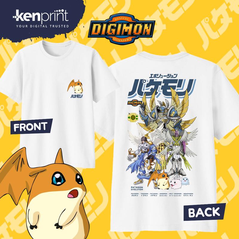 Kaos DIGIMON ADVENTURE | PATAMON EVOLUTION | Non Official | Cotton ...