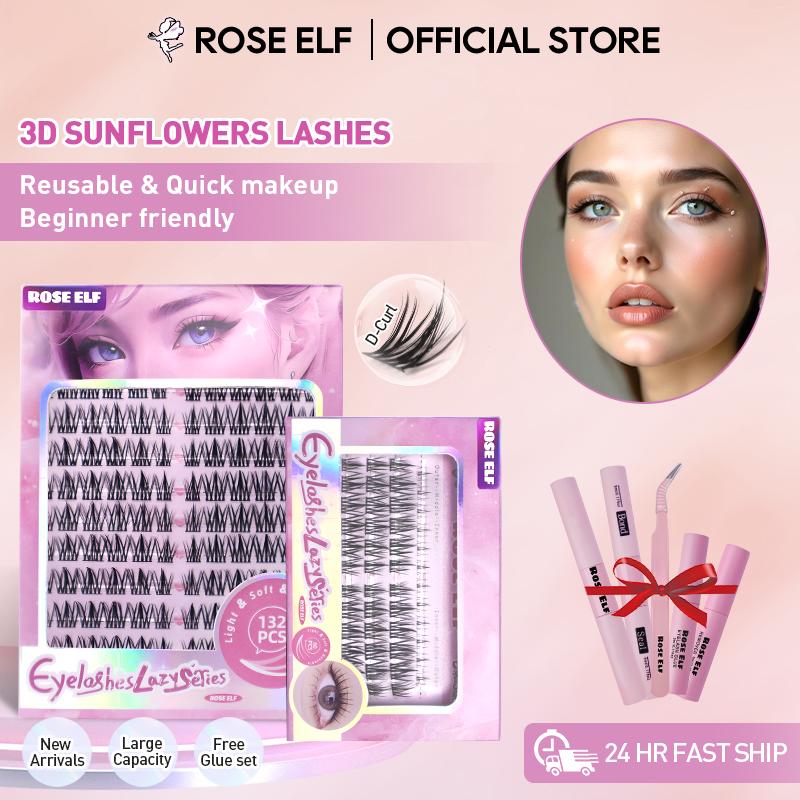 【ROSE ELF*GM】 SunFlowers eyelashes Extension Kit, Reusable DIY - TikTok ...
