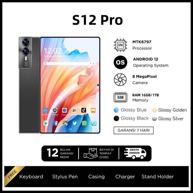 【Free Keyboard】 S12 2025 Tablet Baru Galaxy Tab 11.6inch 12GB+1TB ...