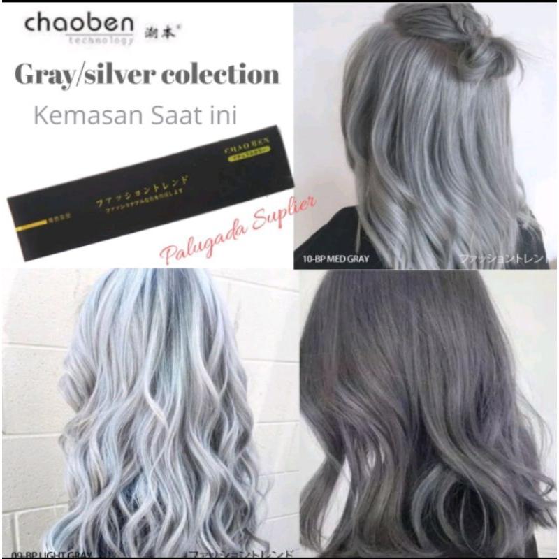 (BISA COD)CAT RAMBUT GREY (ABU-ABU)HIGHLIGHT OMBRE BY CHAOBEN/TNG ...