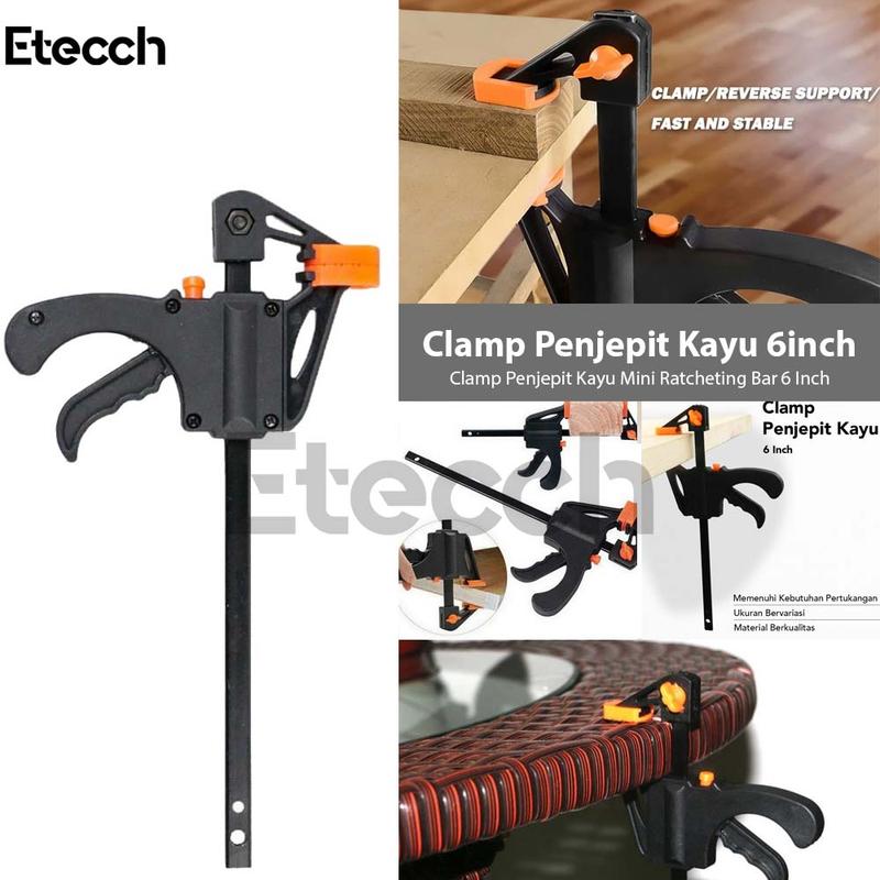 Clamp Penjepit Kayu Mini Ratcheting Bar 6 Inch - Shop | Tokopedia