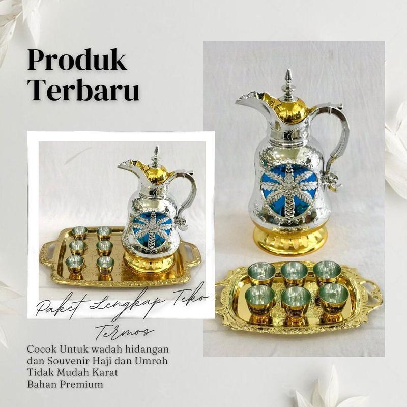 teko arab 1 set lengkap,teko arab emas,teko arab 1 liter,tek - Shop ...