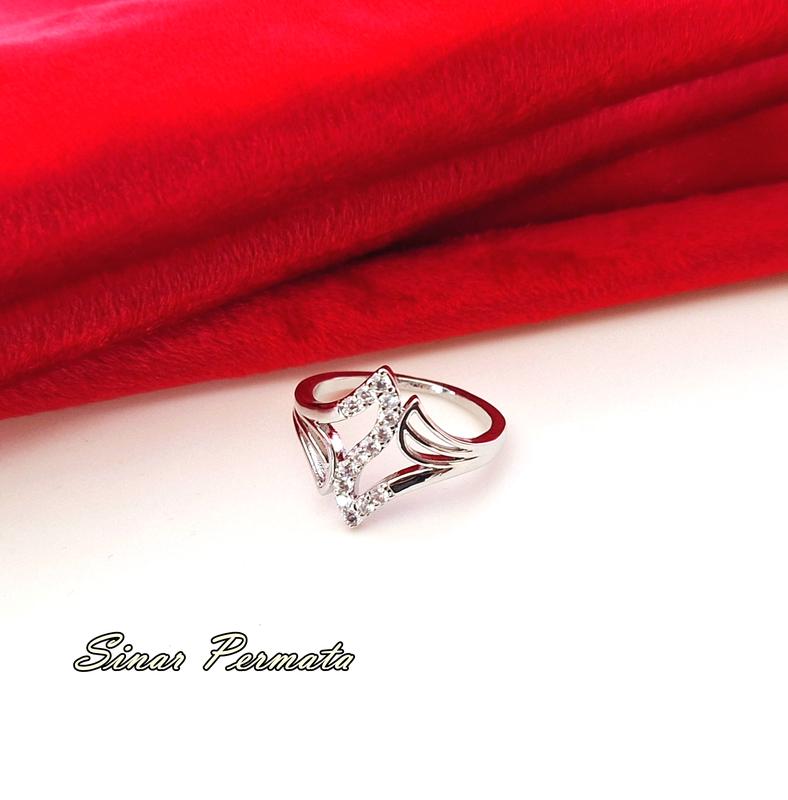 Cincin Perhiasan Klasik Motif S dengan Permata Xuping Silver - Shop ...