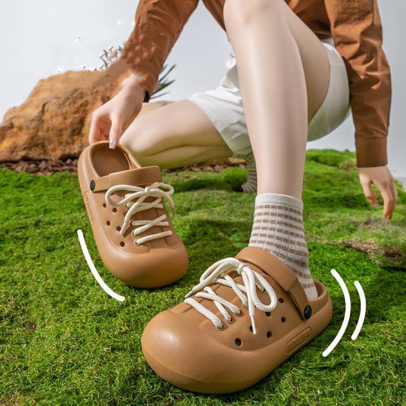 Cutie lace string style slip on slide shoes Tahan Lasak - TikTok Shop ...